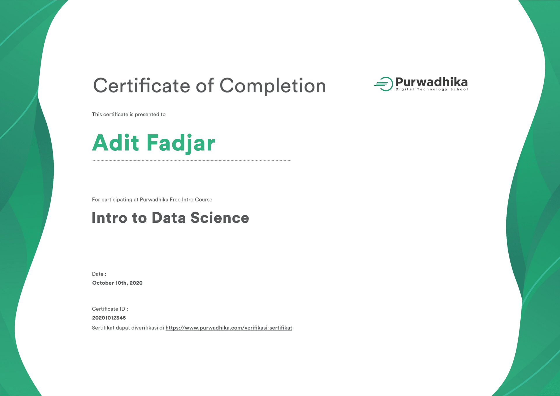 Purwadhika | Free Course | Data Science